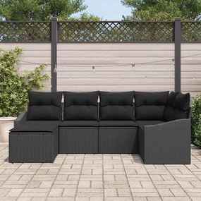 Set pohovek 6 ks Černá polyratan 3346793