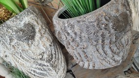 Bronzovo - hnědý antik obal na květináč Topf - 22*22*19 cm