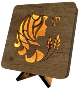 Li-Go Znamení "Panna" lampa 19x19cm provedení povrchu: bříza
