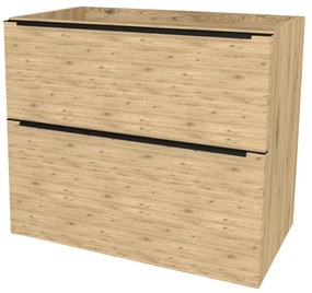 Mereo Mereo, Mailo, koupelnová skříňka 81 cm, černé madlo, Multidecor, CN591SBDSAN