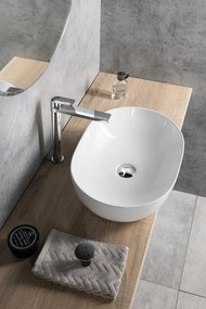 Aqualine keramické umyvadlo na desku 49 x 36 cm bílá CA490