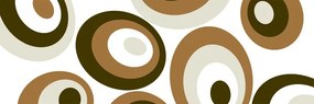 Vliesová fototapeta Dimex Brown Ovals M-348 | 330x110cm