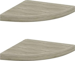 323926  Floating Corner Shelves 2 pcs Oak 35x35x3,8 cm MDF 323926