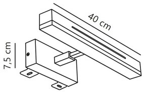 Nordlux - LED Stmívatelné koupelnové osvětlení zrcadla OTIS LED/14W/230V IP44