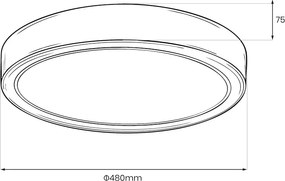 Stropní LED svítidlo Lago, 1x LED 36w, 4000k