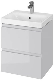 Cersanit - SET skříňka + umyvadlo, šedý lesk, Moduo 50, S801-219-DSM