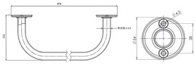 AQUALINE 8011 sušák-držák ručníků 60 cm, bílá