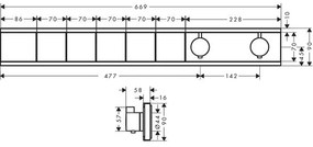 Hansgrohe RainSelect Termostatická podomítková baterie pro 5 vývodů, matná černá 15384670