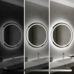 Tutumi Zrcadlo ⌀80 cm s vyhříváním a regulovatelným LED osvětlením HOM-00205