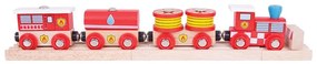 Bigjigs Rail Hasičský vlak + 3 koleje