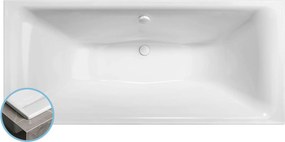 Polysan - Vana Kaldera Slim 180x80 cm, bílá 60611S