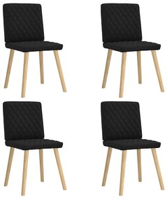Jídelní židle 4 ks černé textil 3315223