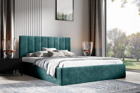 Eka Čalouněná postel LENY 160x200 cm Barva látky Trinity: (2321) Světlá zelená, Úložný prostor: Bez úložného prostoru