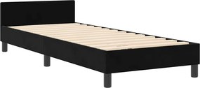 Postel s boxspringem s čelo Černá 80 x 200 cm samet 3344971