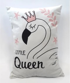 Lovegifts  Dekorační polštářek Little queen 31x45cm bílý