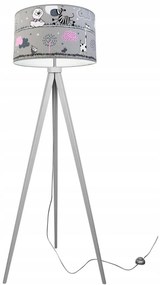 Dětská stojací lampa Ladybird, 1x textilní stínítko se vzorem, (výběr ze 2 barev konstrukce)