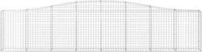 Klenuté gabionové koše 7 ks 400x30x80/100 cm pozinkované železo 3145818