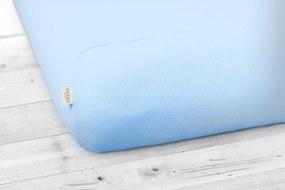 Jersey prostěradlo světle modré na výšku matrace do 20 cm Velikost: 60 x 120