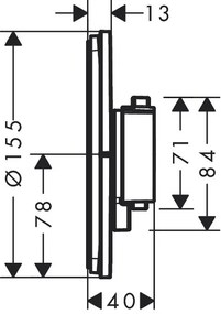Hansgrohe ShowerSelect Comfort S, termostat pod omítku pro 2 spotřebiče, kartáčovaný černý chrom, HAN-15554340