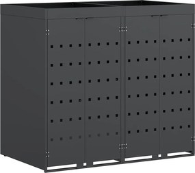 Úložný box na 2 popelnice Antracit 136 x 77,5 x 121,5 cm 3394743
