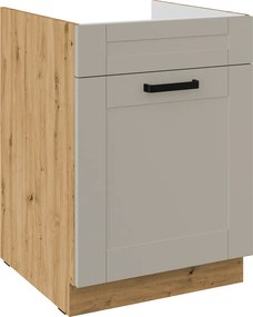 LUNA sa | dolní skříňka 60 ZL 1S dřezová | 60 cm | PREMIUM BOX | artisan/světle šedá