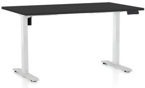 Výškově nastavitelný stůl OfficeTech B, 140 x 80 cm - bílá podnož Barva: Černá