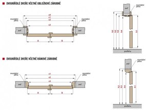 Dvoukřídlé dveře Laurentie 1 - Falcové/Bezfalcové Bezfalcové Sněhobílá 3D GREKO Pasiv - symetrické (jako aktivní křídlo)