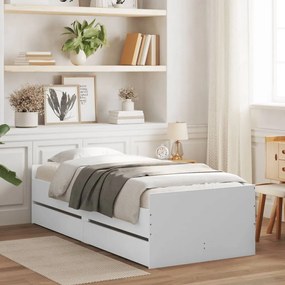 Rám postele se zásuvkami bílý 75 x 190 cm Small Single,  3207357