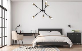 Toolight, závěsné svítidlo 6xE27 APP1116-6CP, černá-zlatá, OSW-01460