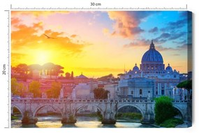 Obraz Řím Při Východu Slunce Nedostatek Nedostatek Plátno Canvas 90x60