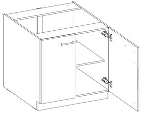 Kuchyňská linka STILO ab | 260 cm | PREMIUM BOX | A verze | artisan/bílá