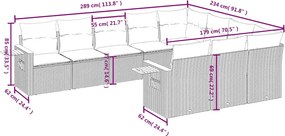 10dílná zahradní sedací souprava s poduškami černá polyratan 3259577