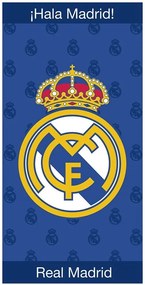 Bavlněná fotbalová osuška FC Real Madrid - motiv Crest Navy - 100% bavlna - 70x140 cm