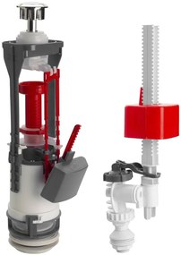 Sapho splachovací souprava s DUAL tlačítkem spodní napouštění 1/2 chrom SSUV25