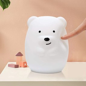 Dětská stolní LED lampa Bear bílá