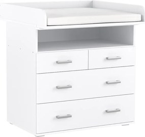 Komoda s přebalovacím pultem, bílá, REA MICKEY NEW