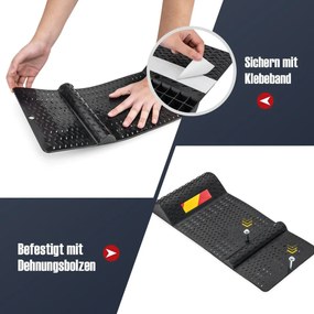 Costway Sada 2 parkovacích rohoží s brzdovým prahem, robustní parkovací pomůcka