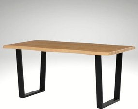 Vikio Jídelní set pro 6 osob 160x90 cm dub noha U černá židle s područkami VJS166-6C