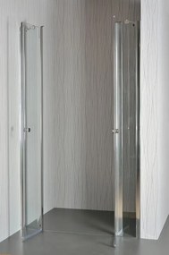 ARTTEC Dvoukřídlé sprchové dveře do niky SALOON F 7 grape sklo 107-112 x 195 cm XSAL0066