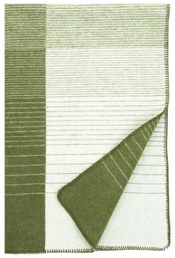 Vlněná deka Kaamos 100x150, olivová / Finnsheep