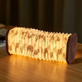 Tmavě hnědá stmívatelná stolní lampa (výška 3,5 cm) Velvet Accordion – Gingko