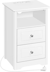 Odkládací stolek Yaheetech – bílá, 40 cm (délka) × 35 cm (šířka) × 60 cm (výška) (256960447857)