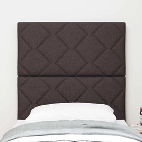 Čelo postele Tmavě hnědá 80 cm textil 3337876