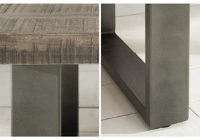 Massive home | Konferenční stolek IRON CRAFT 100 CM GREY masiv mango
