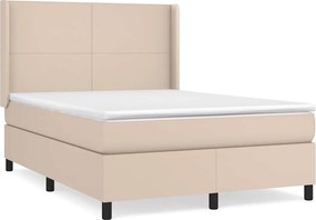 Box spring postel s matrací cappuccino 140x200 cm umělá kůže 3132386
