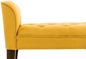 Lavice Cleopatra Chaiselongue látka, nohy antik tmavé - Žlutá