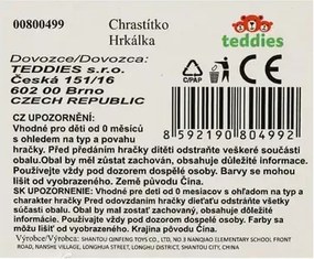 TEDDIES Chrastítko a kousátko ovál / Hračka / plast-silikon / 11 cm /