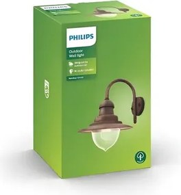Philips Raindrop 60W bronzová / Venkovní nástěnné svítidlo / E27 / IP4