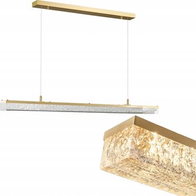 Závěsná Lampa Zlatá Glamour Krystaly 90 CM Led Moderní Nad Stůl Ostrov