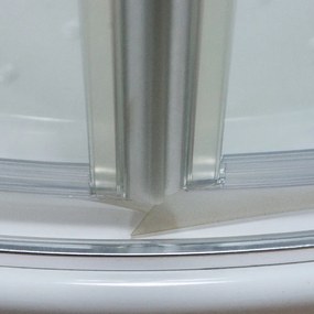 ROTH TOWER LINE TR1/1000 sprchový kout 1000x2000mm čtvrtkruhový, s dvoukřídlými otevíracími dveřmi, bezrámový, stříbro/transparent, 722-1000000-01-02